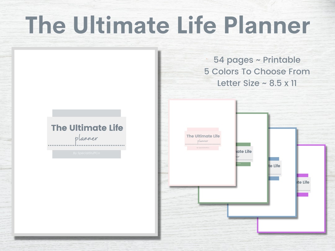 The Ultimate Life Planner ~ Printable ~ Life Planner ~ Life Journal ...