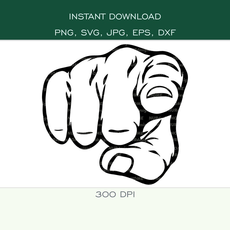 Pointing Finger Hand - Point You - Pointing at - SVG, PNG, Eps, Dxf ...