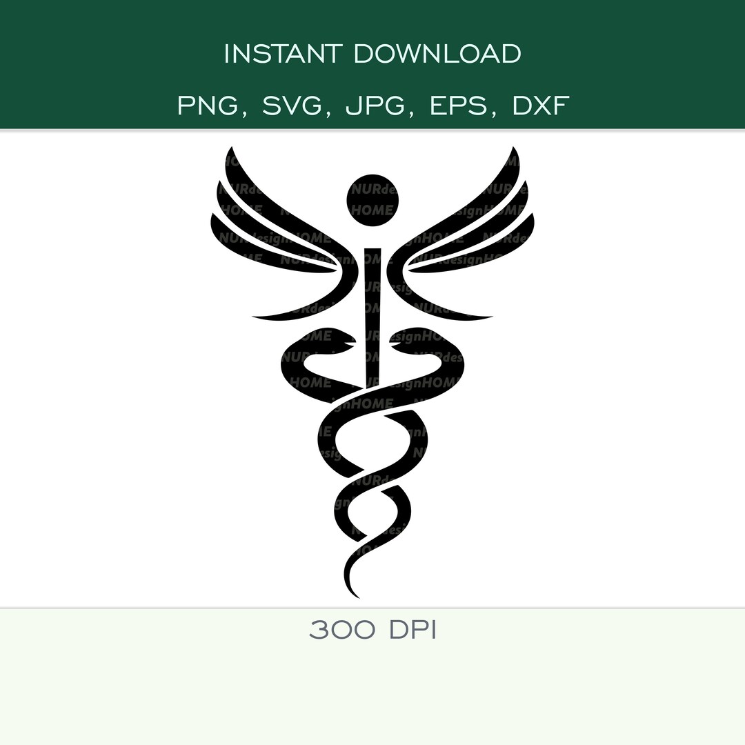 Printable Medical Symbol - SVG, PNG, Dxf, Eps, Jpg - MD - Nurse, Doctor ...