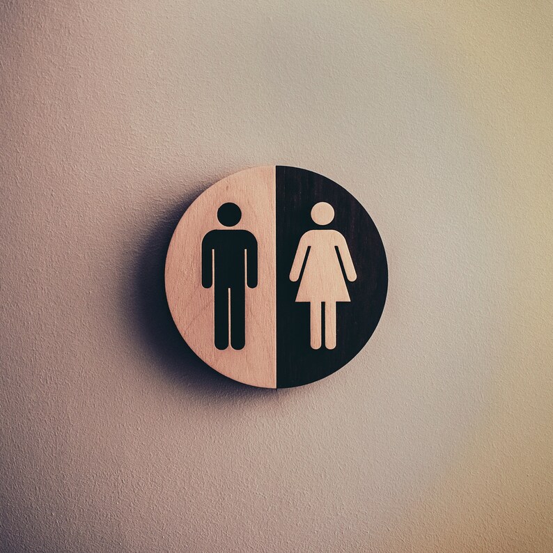 Men Women And Disable Washroom Door Sign Svg Png Dxf Eps Bathroom
