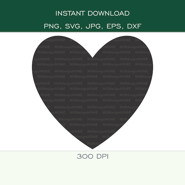 Solid Heart Svg - Etsy