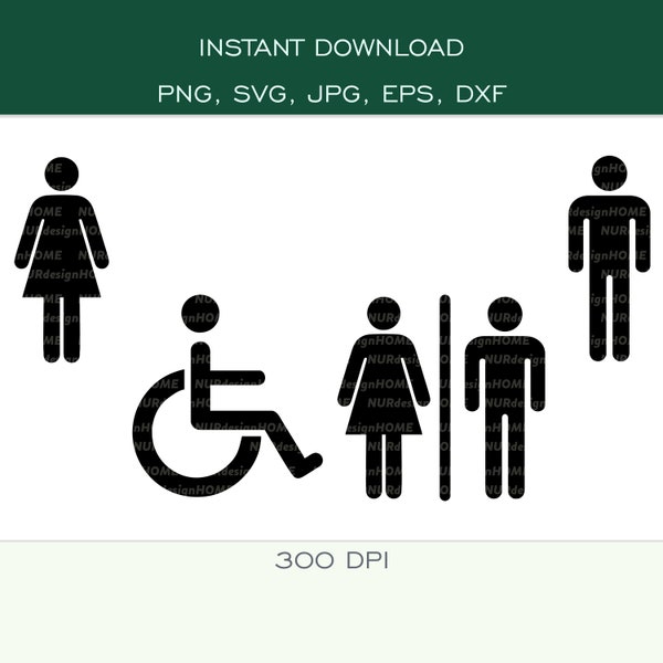 Washroom Sign Etsy