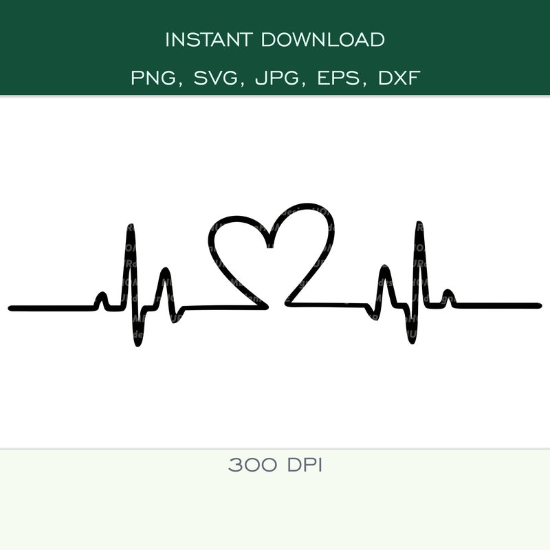 Heart Beat Svg - Etsy