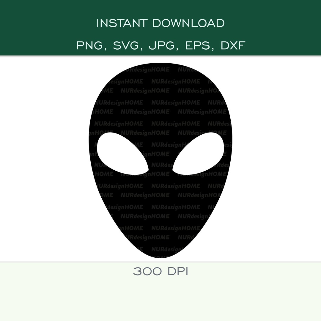 Alien Cut File - UFO - SVG, PNG, Dxf, Eps, Jpg - Digital Printable File ...