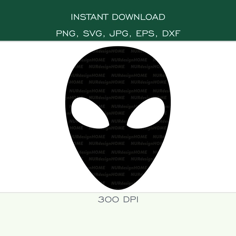Alien Cut File - UFO - SVG, PNG, Dxf, Eps, Jpg - Digital Printable File ...