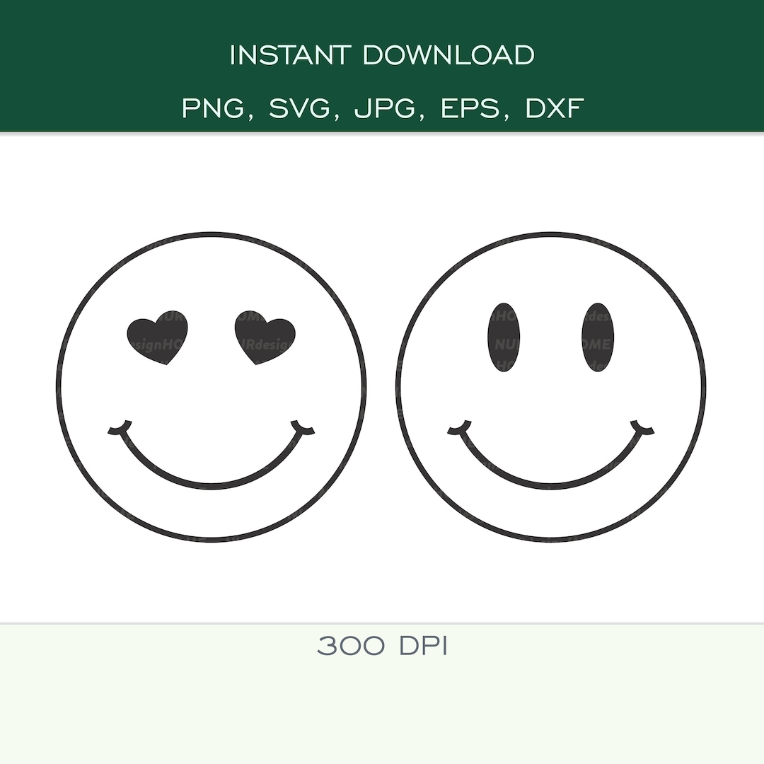 Smiley Face - Smiley Face Vector - SVG, PNG, DXF, Eps, Jpg - Cut Files ...