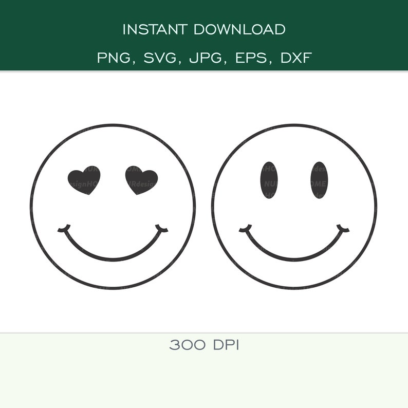 Smiley Face Smiley Face Vector SVG, PNG, DXF, Eps, Jpg Cut Files for ...
