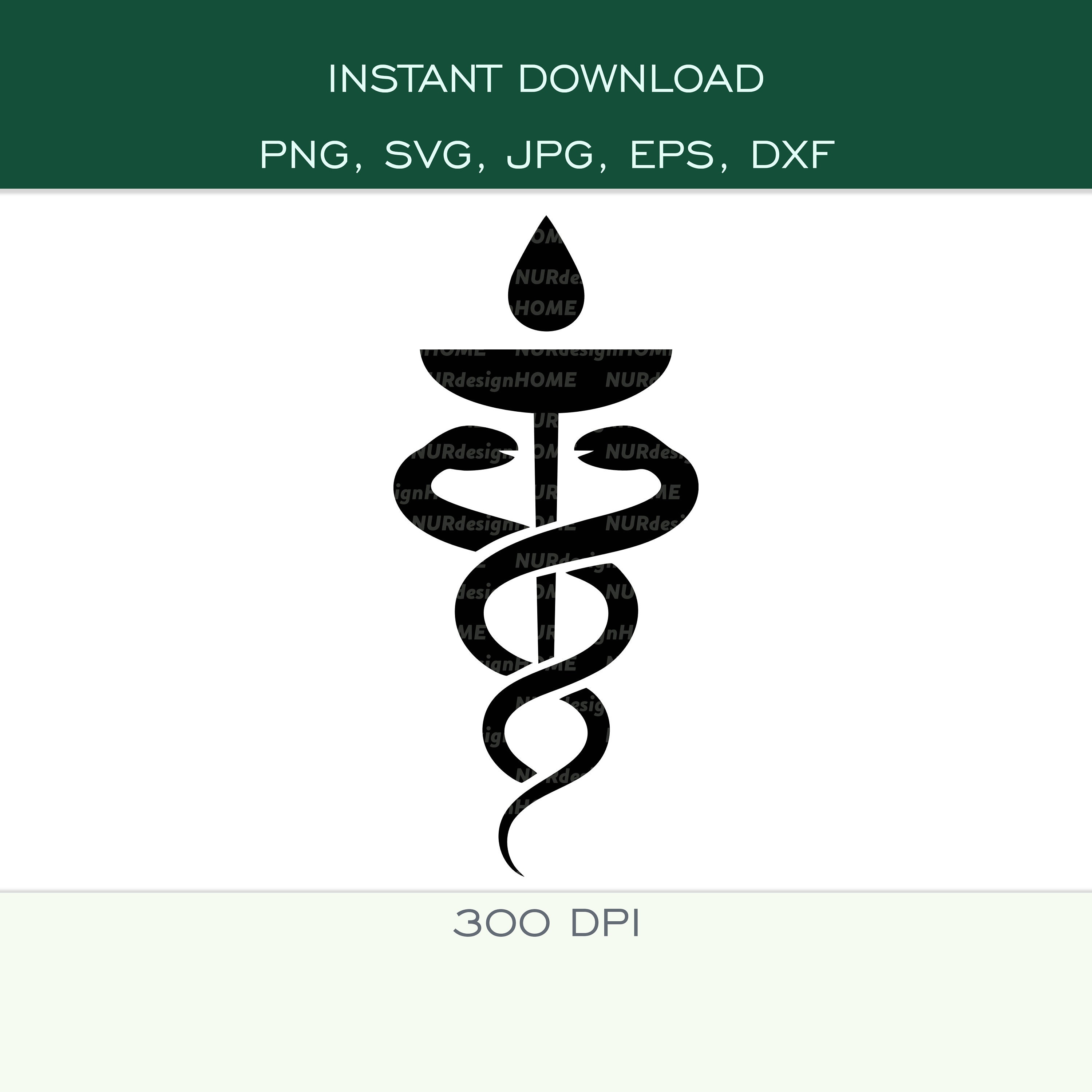Símbolo médico imprimible - SVG, PNG, dxf, eps, jpg - MD - Enfermero ...