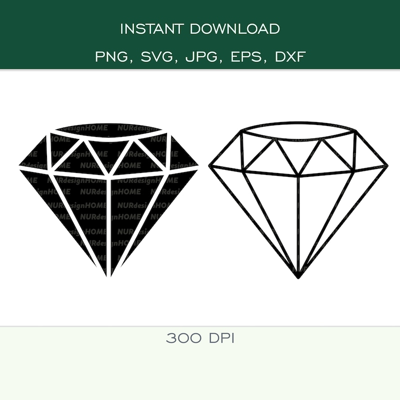 Diamond Svg - Etsy