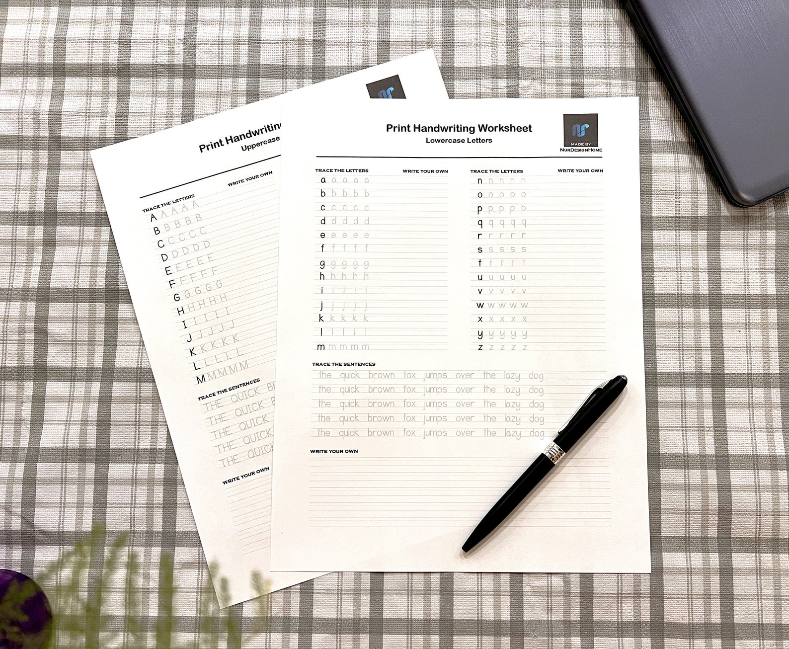 Printable Handwriting Worksheets (5 Pages) - US Letter & A4 Sizes - PDF ...
