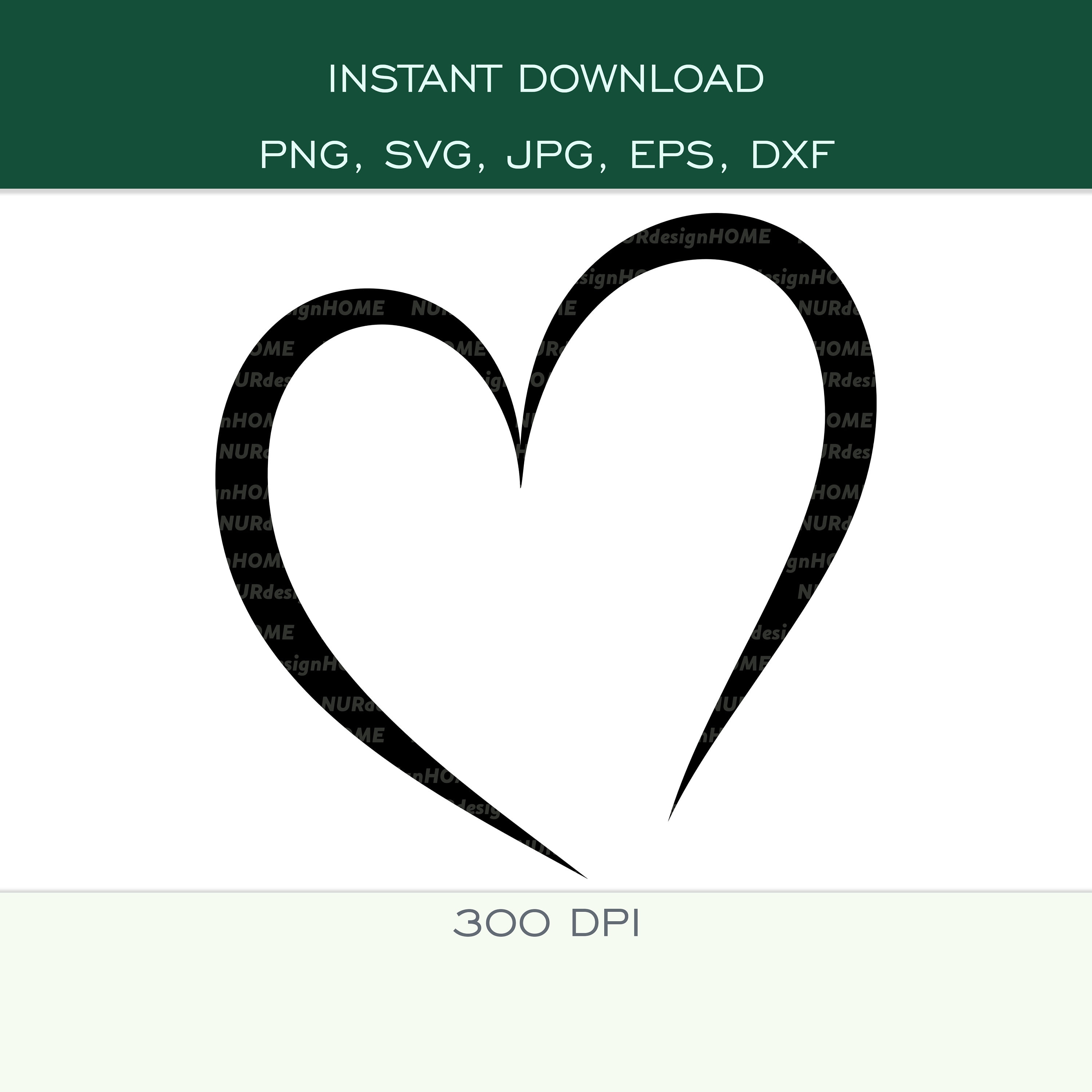 Open Heart - SVG, PNG, DXF, Eps, Jpg - Digital Instant Download - Cut ...