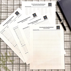 Printable Handwriting Worksheets (5 Pages) - US Letter & A4 Sizes - PDF ...