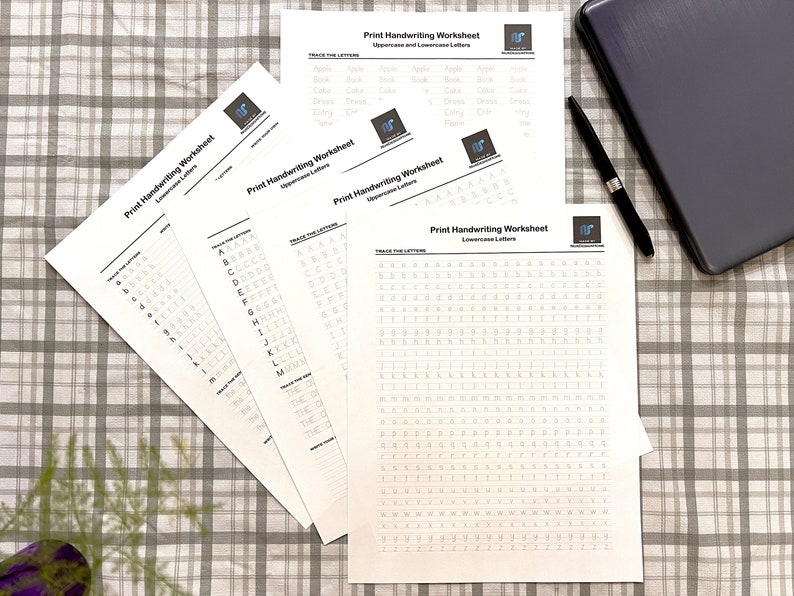 Printable Handwriting Worksheets (5 Pages) - US Letter & A4 Sizes - PDF ...