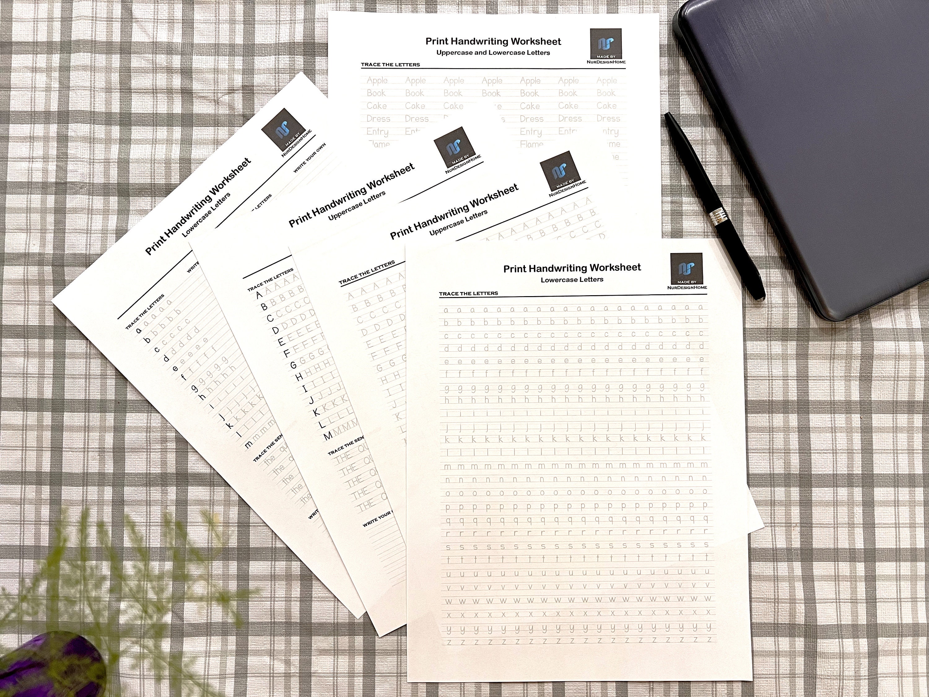 Printable Handwriting Worksheets (5 Pages) - US Letter & A4 Sizes - PDF ...