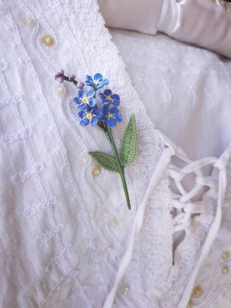 Crochet Pattern - FORGET-ME-NOT Mini Flower Bouquet - Level 2 - Etsy