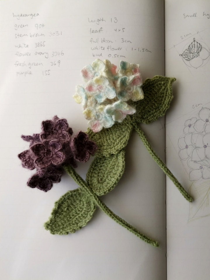 Crochet Pattern - HYDRANGEA Mini Flower Bouquet - Level 5 - Etsy