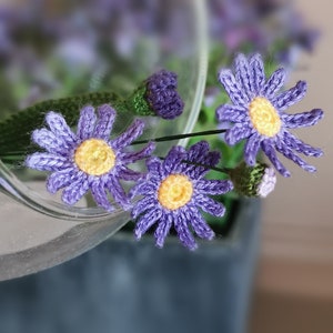 Crochet Pattern - ASTER Mini Flower Bouquet - Level 3 - Etsy
