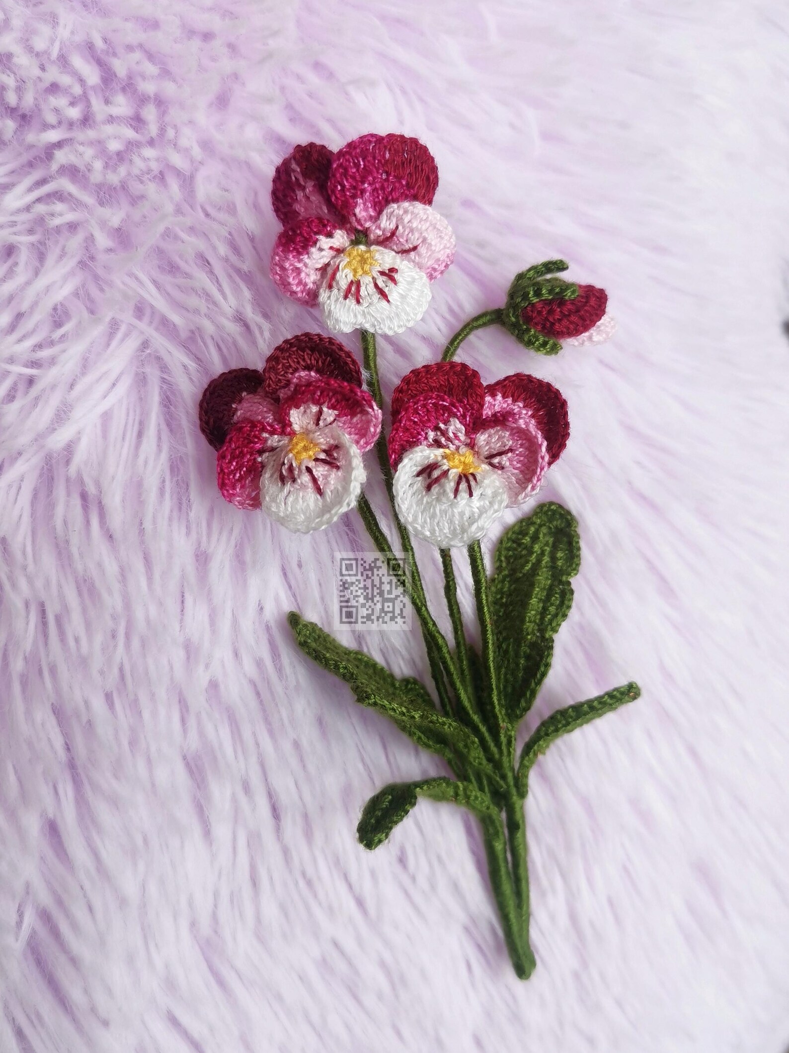 Crochet Video - PANSY Mini Bouquet Step by Step Tutorial - Level 6 - Etsy