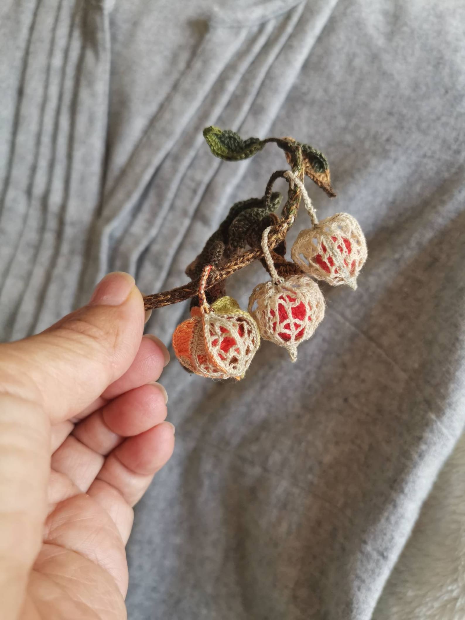 Crochet Video PHYSALIS Mini Bouquet Step by Step Tutorial - Etsy