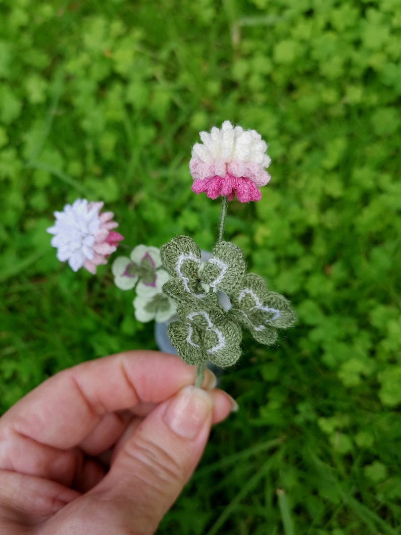 Crochet Pattern CLOVER Mini Bouquet Level 6 - Etsy