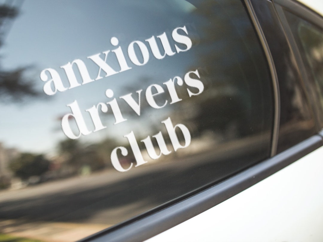 Anxious Drivers Club Car Decal/ Car Sticker/ Funny - Etsy