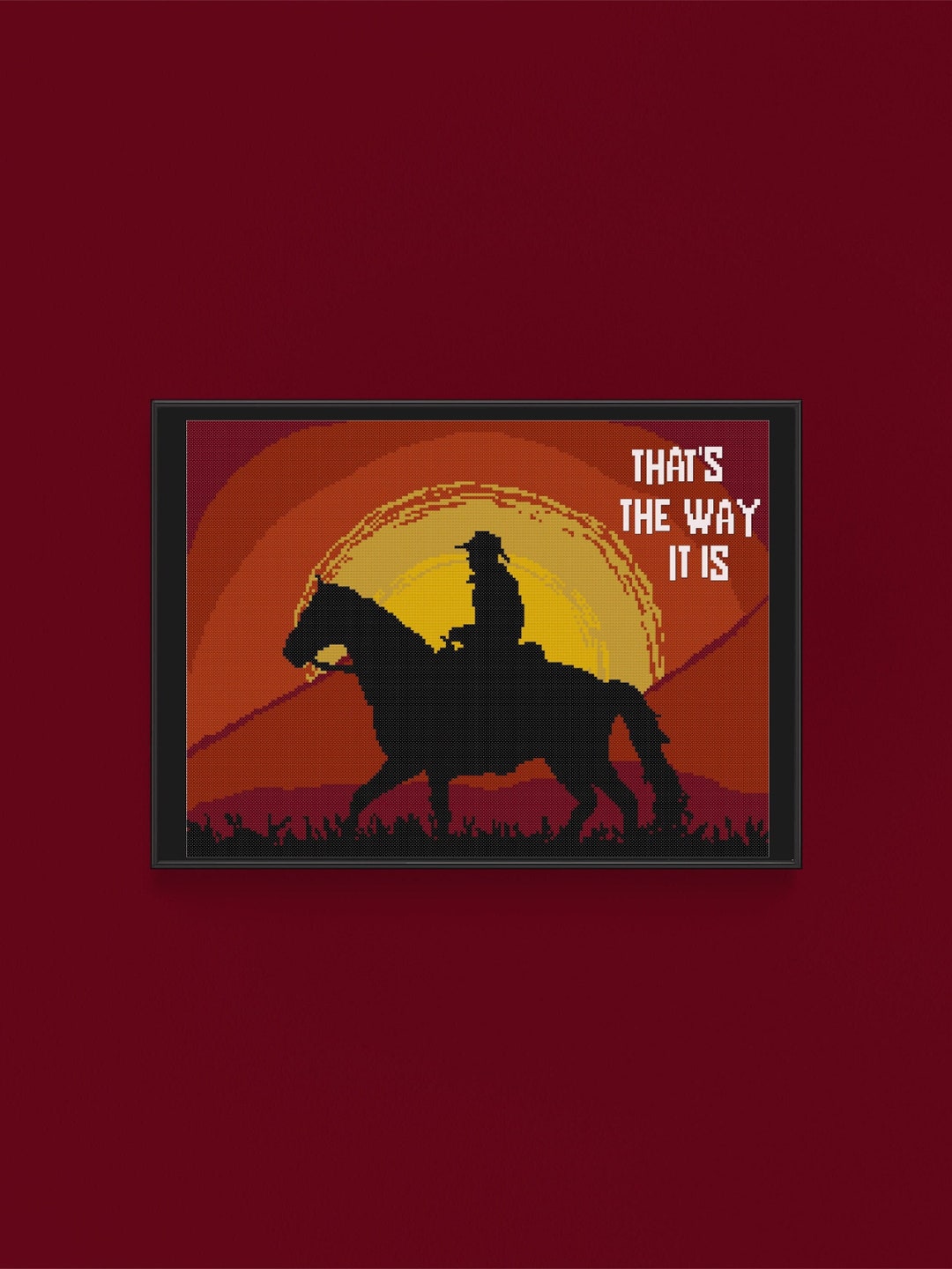 Red Dead Redemption Inspired Cross Stitch Pattern Printable Download - Etsy