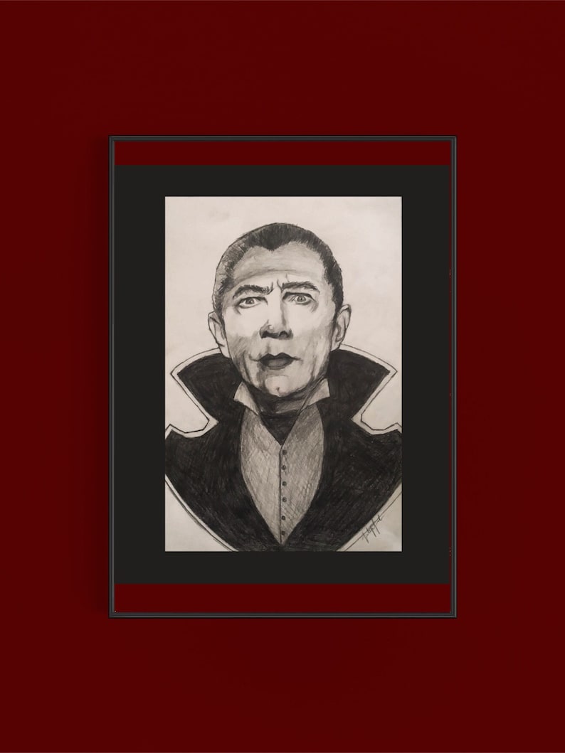 Count Dracula Pencil Drawing Printable Download. Bela Lugosi Dracula ...
