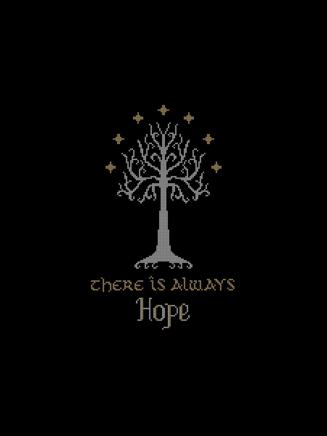 Lord of the Rings White Tree of Gondor Cross Stitch Pattern. PDF ...
