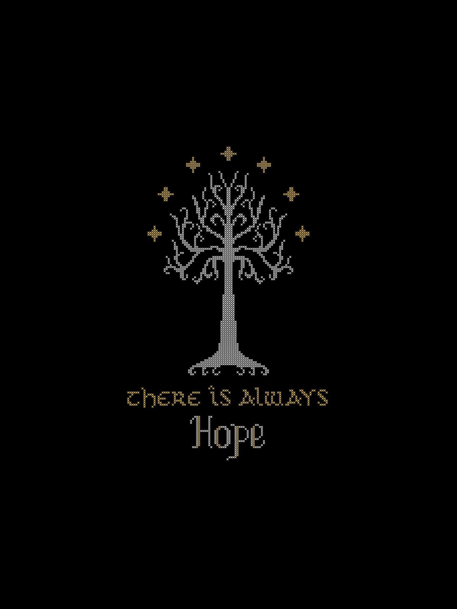 Lord of the Rings White Tree of Gondor Cross Stitch Pattern. PDF ...