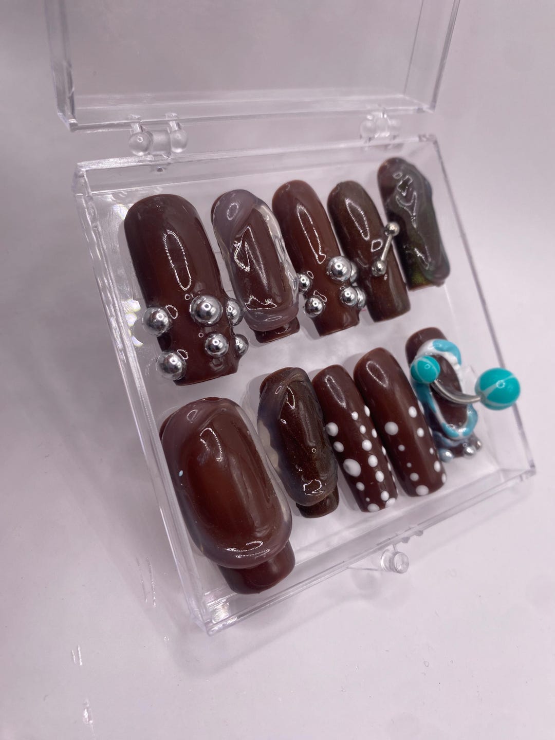 Crazy Cocoa Press on Nails - Etsy