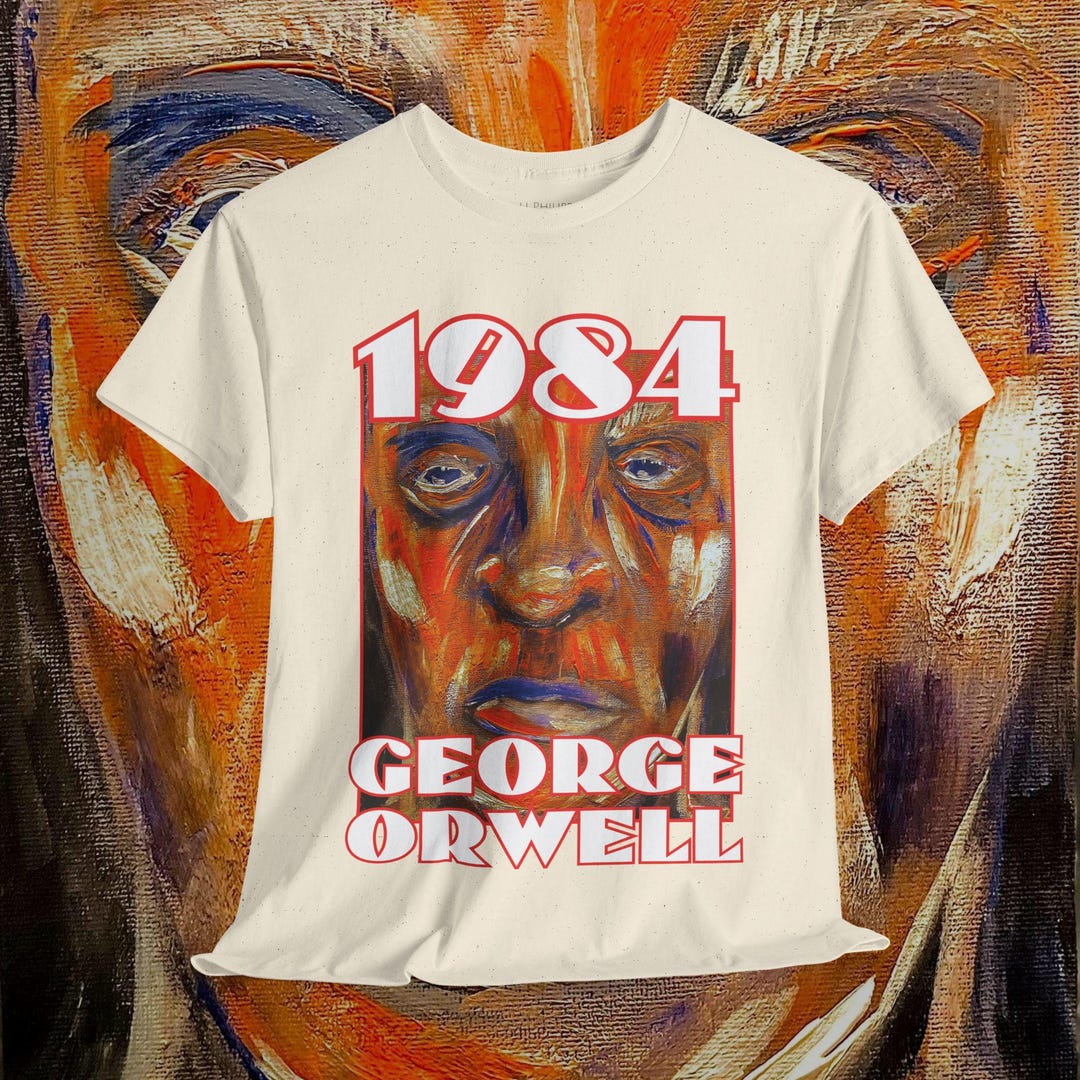 George Orwell 1984 Unisex Heavy Cotton Tee, Art by LJ Philipp Graphic ...