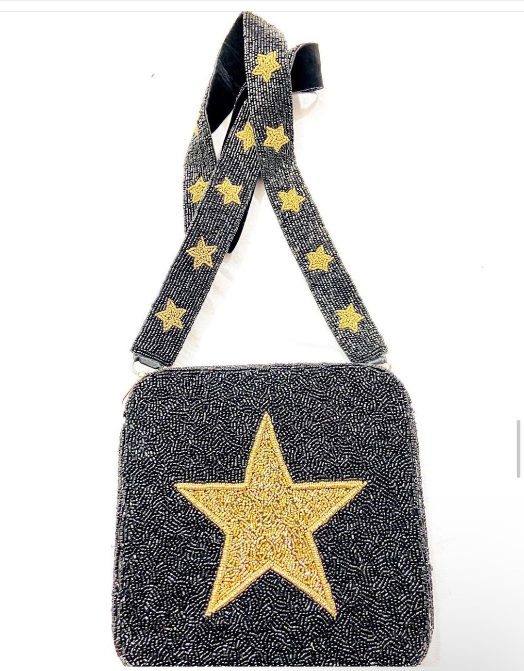Black Star Beaded Purse With Beaded Purse Strap - Etsy