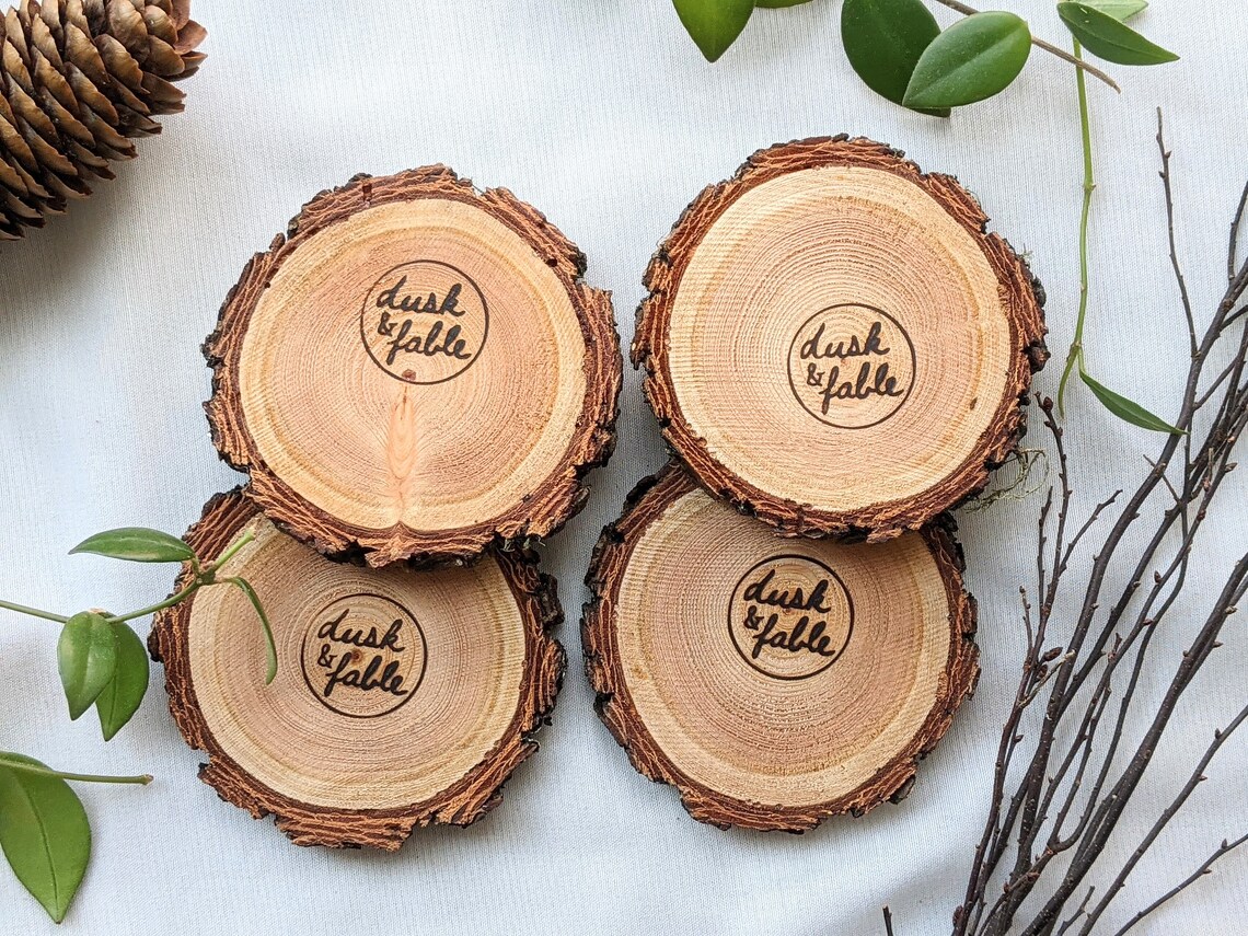 Westcoast Trees Coaster Set, Pyrography - Etsy