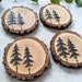 Westcoast Trees Coaster Set, Pyrography - Etsy