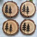 Westcoast Trees Coaster Set, Pyrography - Etsy