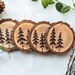 Westcoast Trees Coaster Set, Pyrography - Etsy