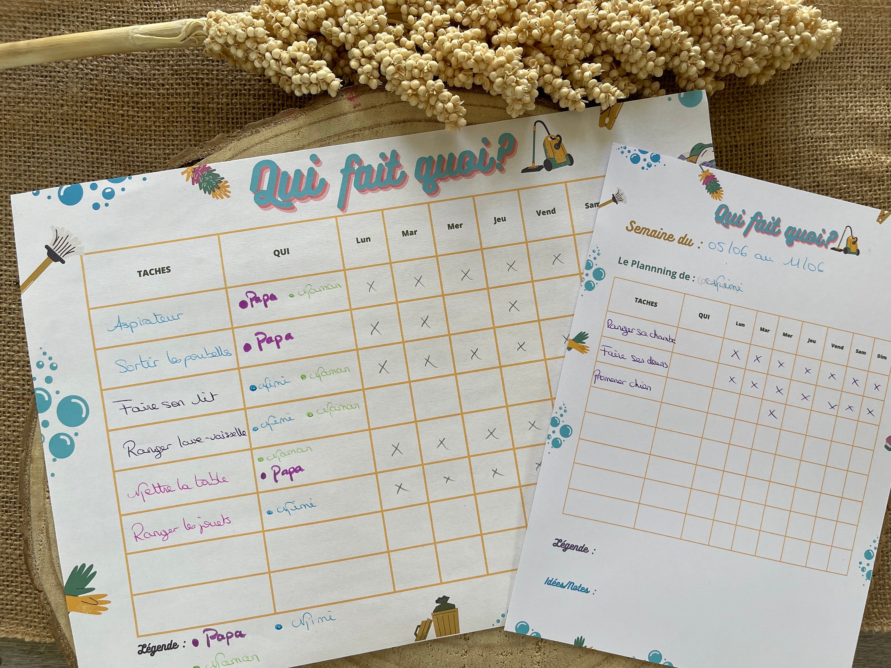 Weekly Chores Chart for Kids Daily Routine Editable PDF Instant ...