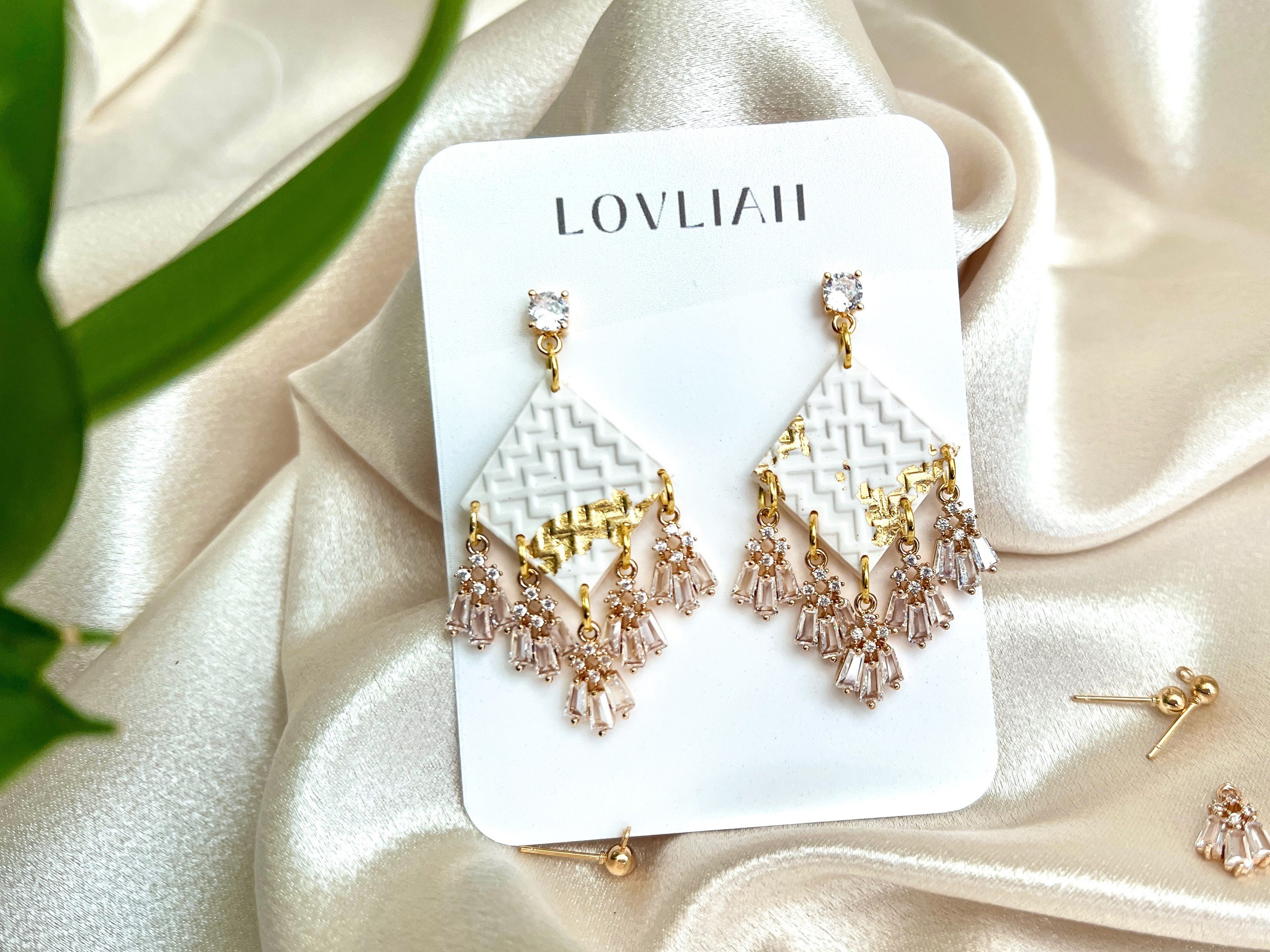 STELLA Hmong Inspired Handcrafted Polymer Clay Earring Gold - Etsy