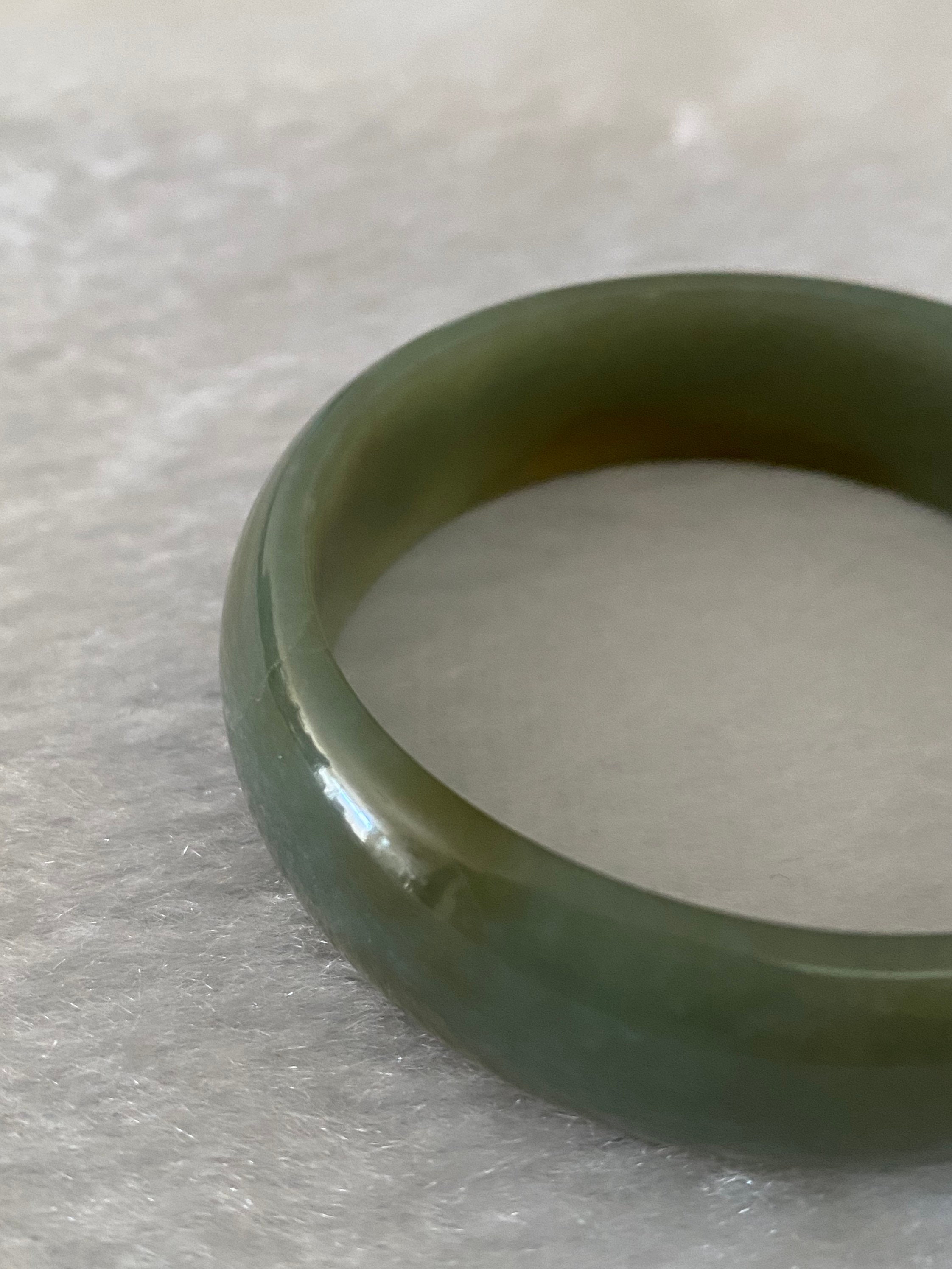 Nephrite Green and Brown Jade Bangle - Etsy
