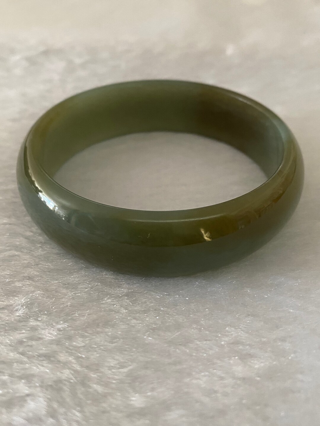 Nephrite Green and Brown Jade Bangle - Etsy