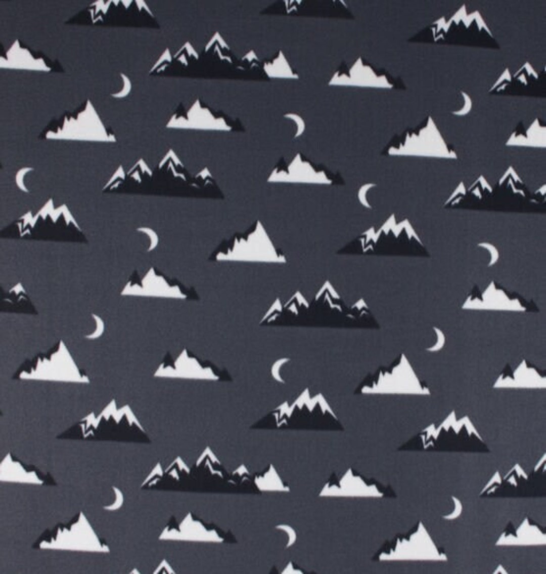 Fleece-mountains at Night- By-the-yard-100% Polyester Blizzard Fleece ...