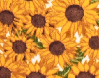 Sunflower Fleece Fabric | Etsy