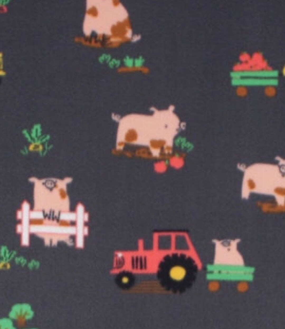 Fleece-pigs on the Farm, 100% Polyester Blizzard Fleece-by the Yard - Etsy
