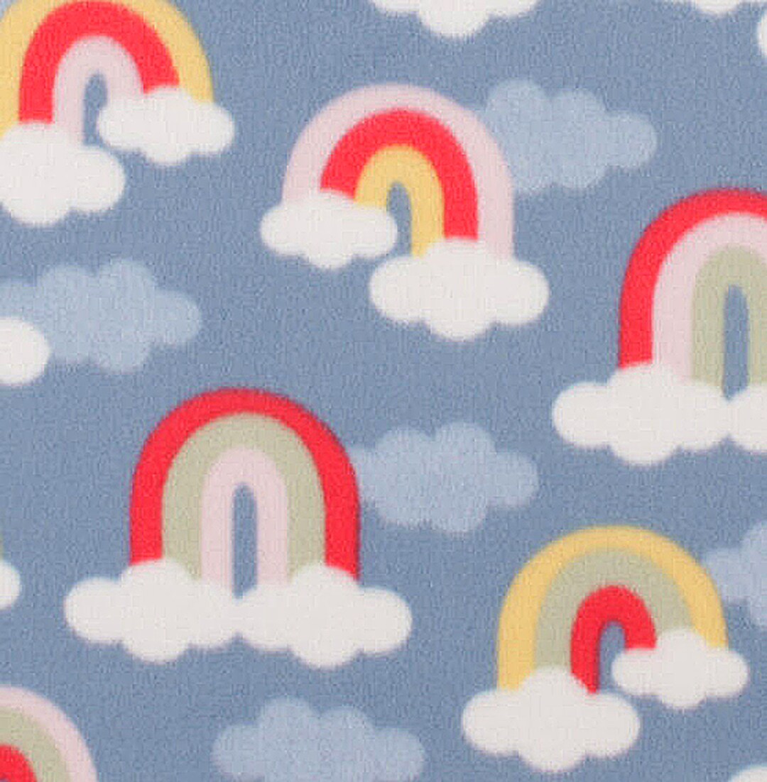Fleece- Rainbows With Grey, 100% Polyester Blizzard Fleece-by the Yard ...