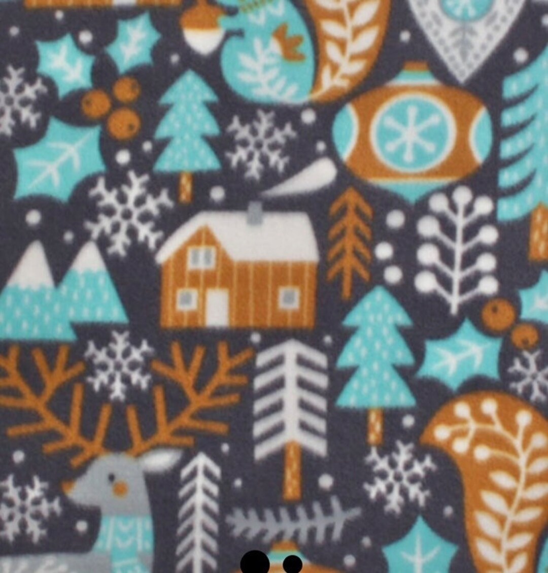 Fleece- Winter, Christmas, Holiday Home-by-the-yard-, 100% Polyester ...