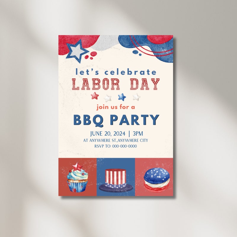 Labor Day Invitation - Etsy