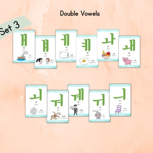 Korean Alphabet Flashcards - Etsy