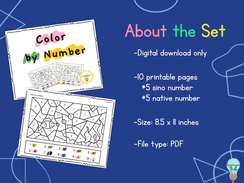 Color by Number - Sino & Native Numbers - Etsy