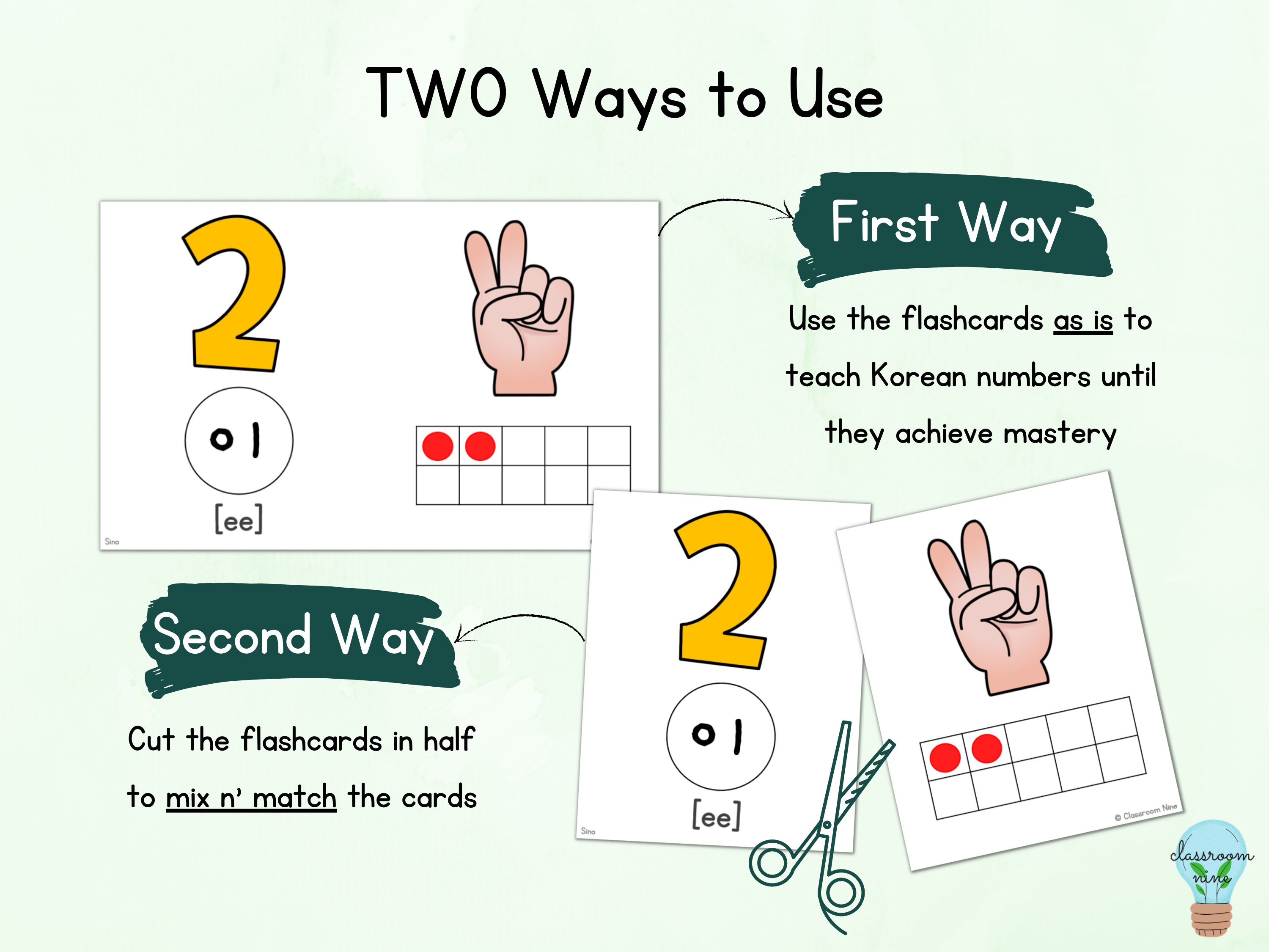 Counting Numbers in Korean Flashcards - Etsy