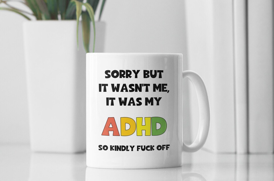 Funny ADHD Mug, Work Colleague ADHD, Secret Santa ADHD Gift, Joke Adhd ...